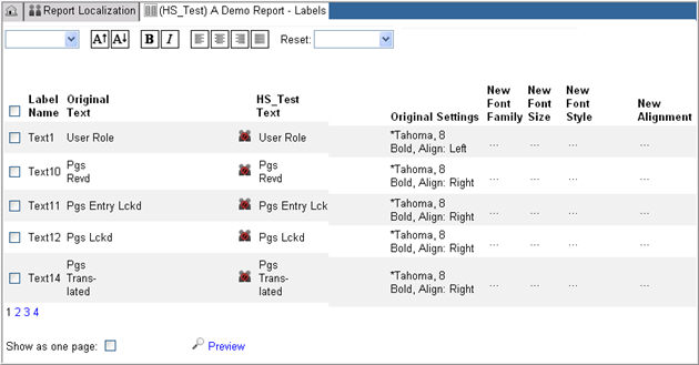 Adjust Report Locale Labels